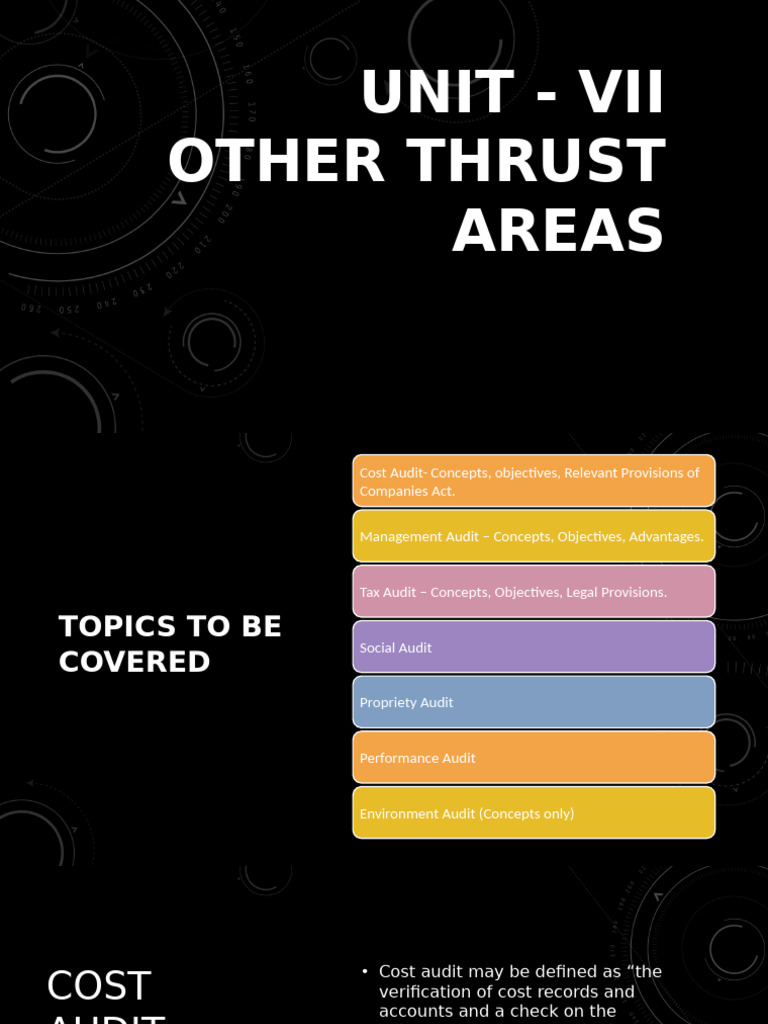 Unit - Vii Other Thrust Areas (Autosaved) | PDF | Audit | Human ...