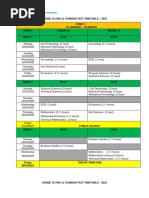 FS Exam Timetable Grade 12 Trial 2025 | PDF