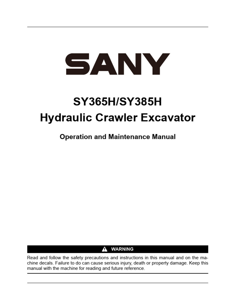 Omm Sy365h | PDF | Mechanical Engineering | Manufactured Goods