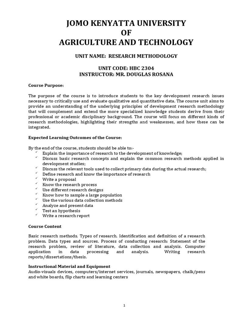 Research Methodology Notes PDF | PDF | Sampling (Statistics) | Methodology