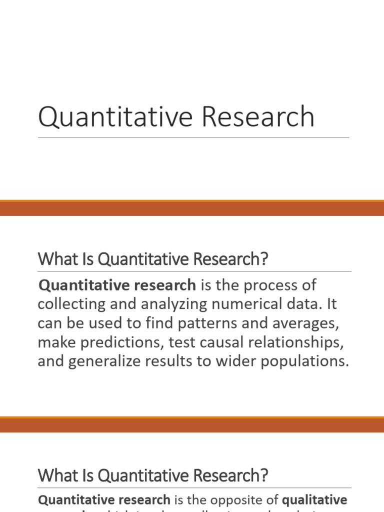 Quantitative Research Design | PDF | Quantitative Research | Experiment