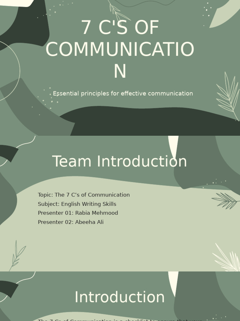 7 C's of Communication | PDF | Communication | Information