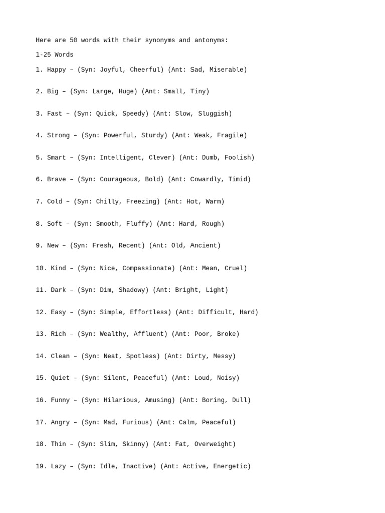 Share Synonyms | PDF