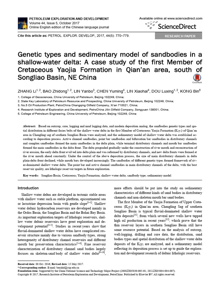 Sedimentary Model of Sandbodies Geometry | PDF | River Delta ...