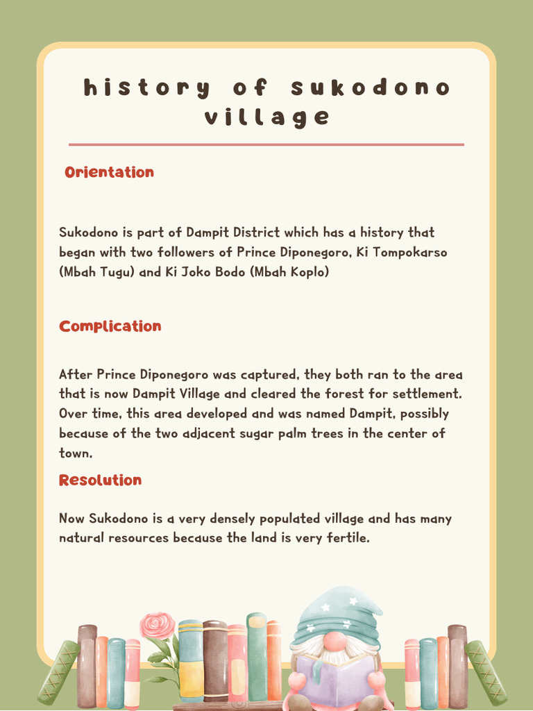 Narrative Text Educational Poster in Green Cream Simple Style ...
