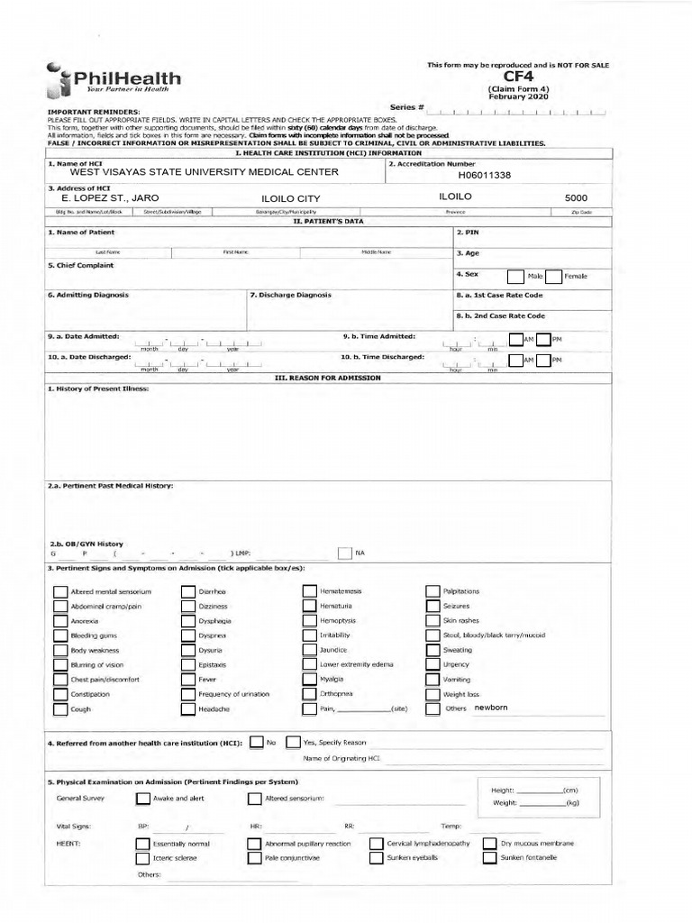 CF4 Format | PDF | Diseases And Disorders | Medical Specialties