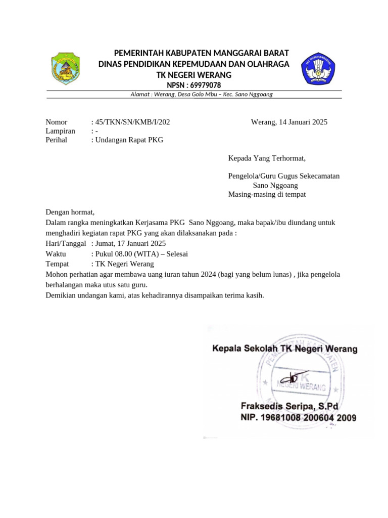 Surat Keluar 2025 | PDF