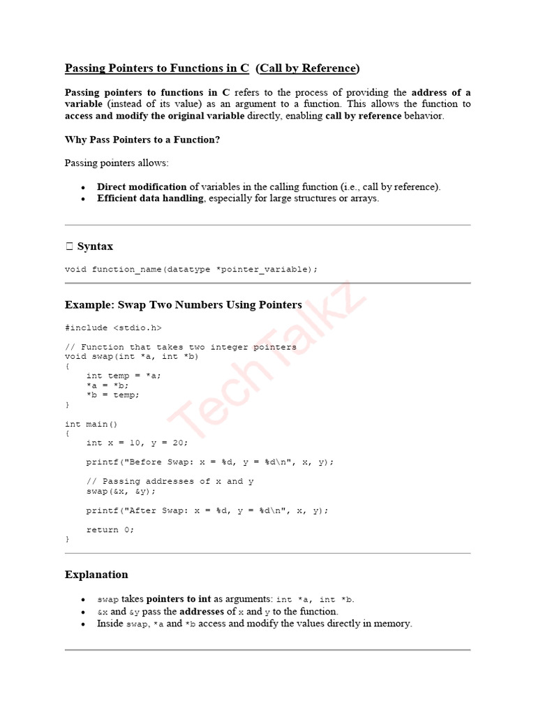 Pointers To Functions | PDF