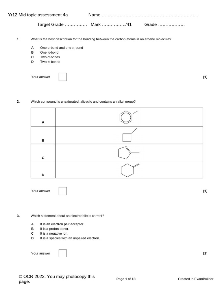 Module 4 Mid Topic Assessment Pg1-9 | PDF | Intermolecular Force ...