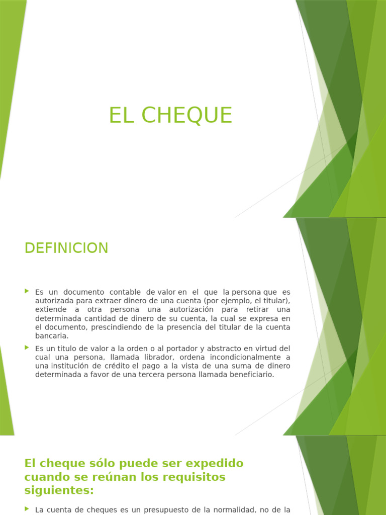 El Cheque | PDF | Cheque