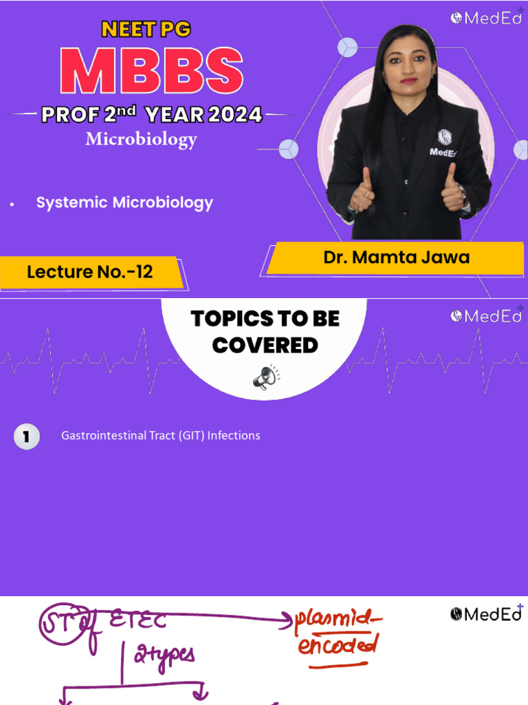 Systemic Microbiology 12 - Class Notes - (MBBS Prof 2nd Year) | PDF