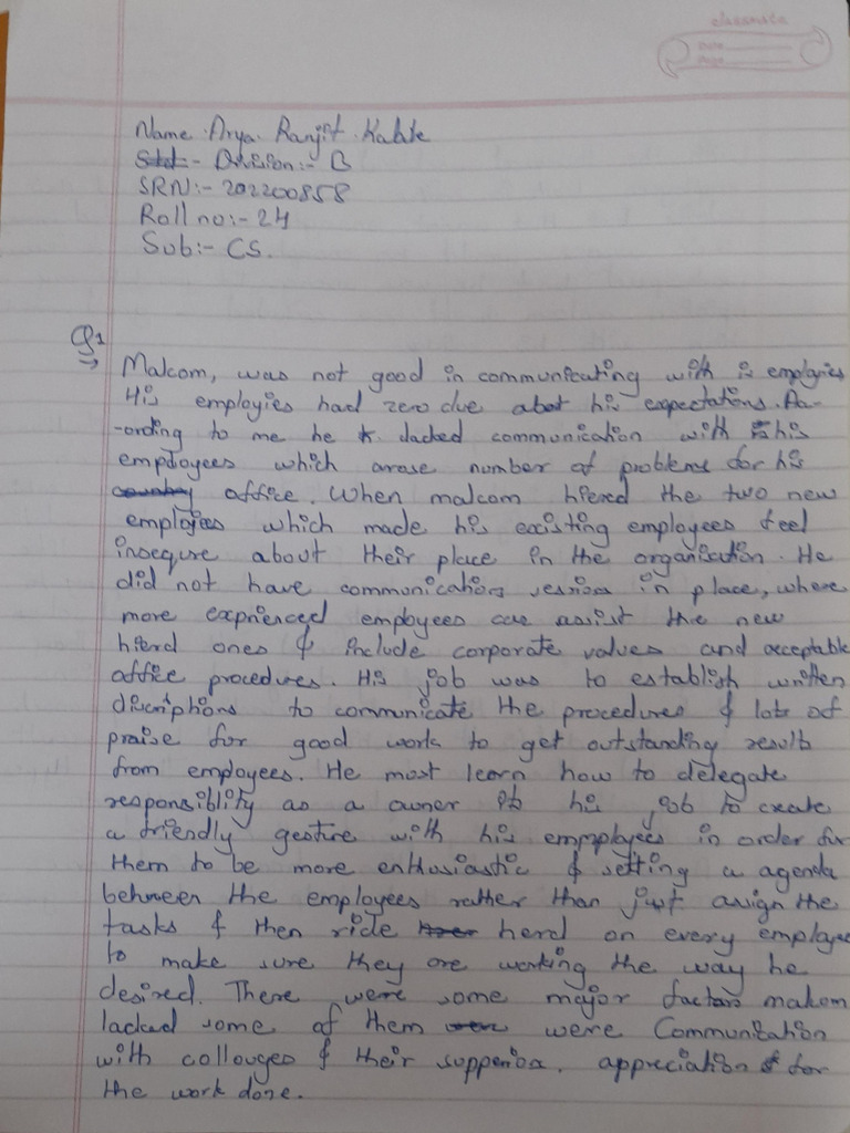 CS Cie 1 Answer Sheet | PDF