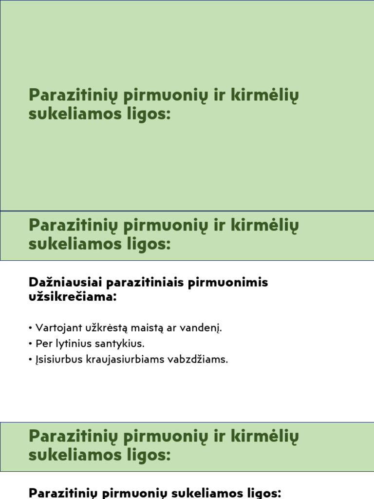 Arazitinių Pirmuonių Ir Kirmėlių: P Sukeliamos Ligos | PDF