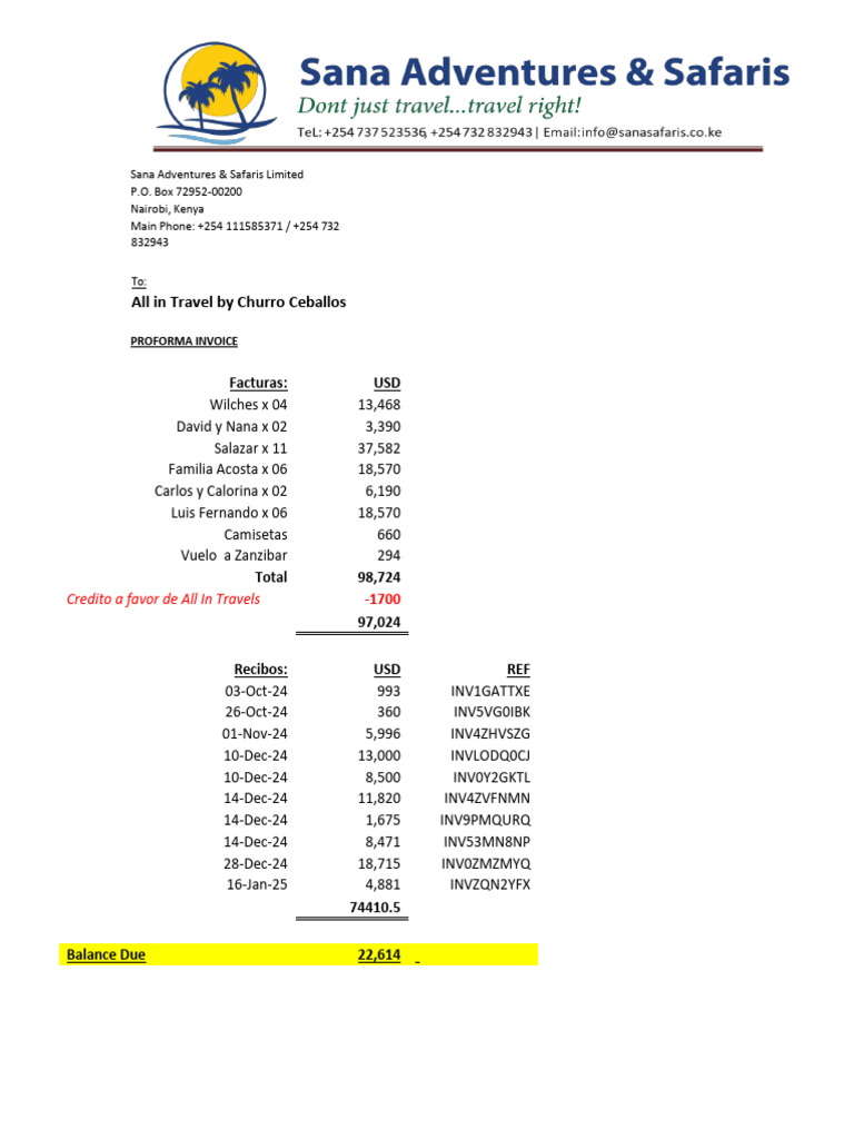 FINAL Invoice David April 2025 Group | PDF