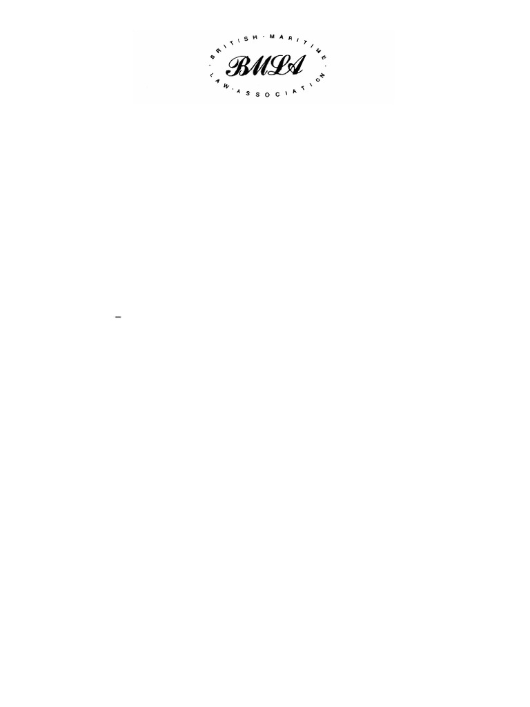 British Maritime Law Association: Fao: Email | PDF