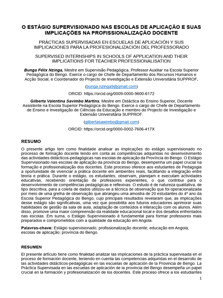 Estágio Supervisionado e Formação Docente | PDF | Pedagogia | Aprendizado