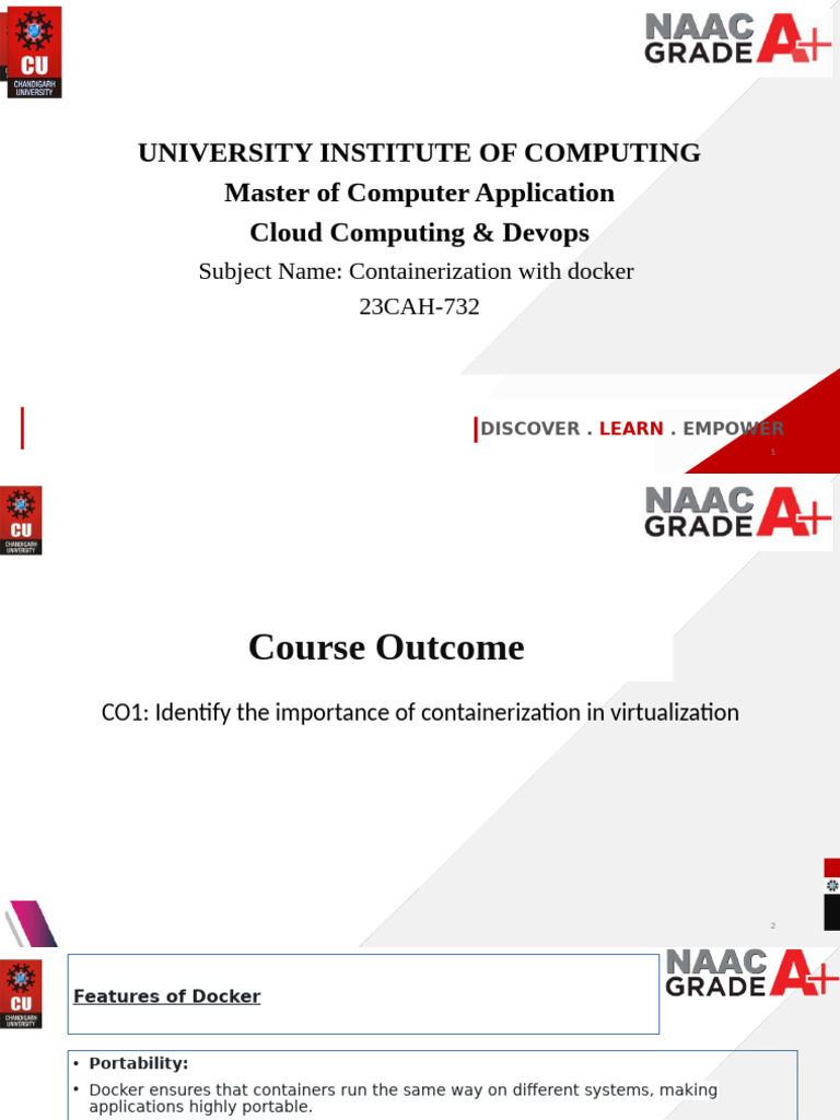 Lecture Notes 1.1.3 (Features of Docker, Components of Docker) | PDF ...