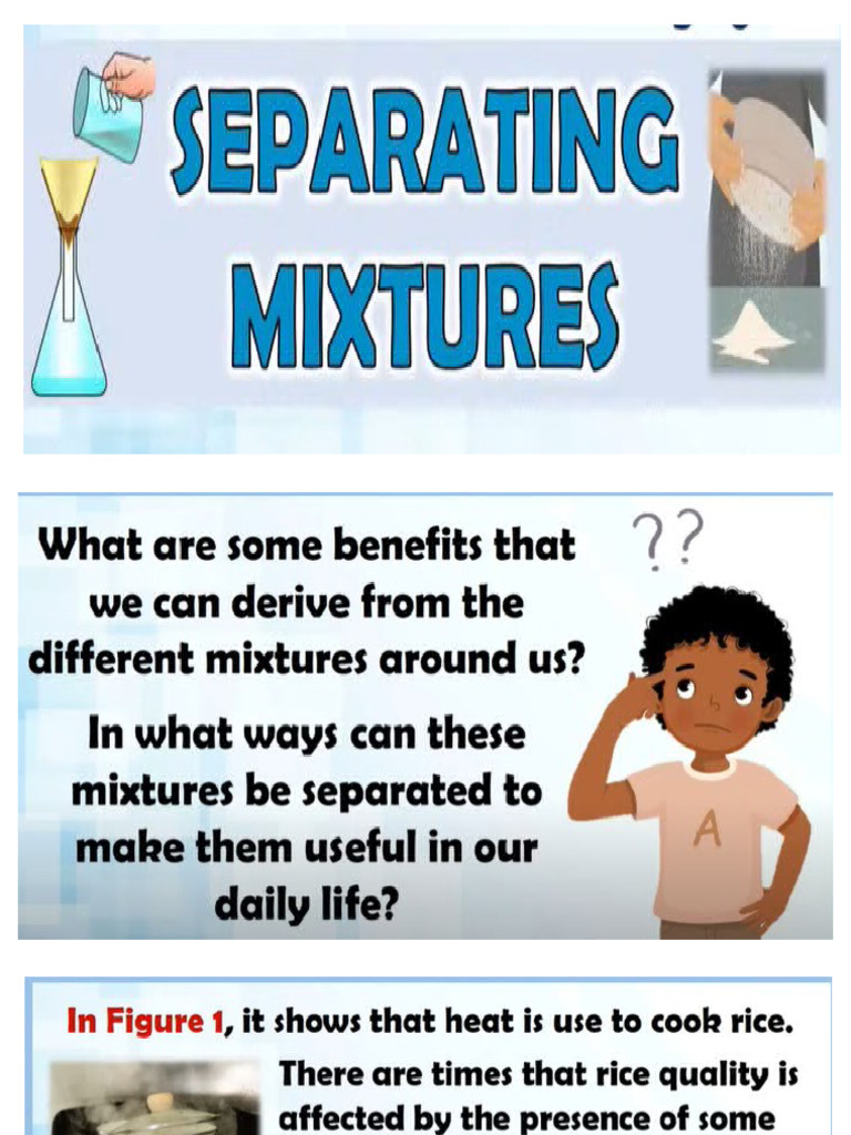 SCIENCE 6 Q1 WEEK 6 - Separating Mixtures | PDF