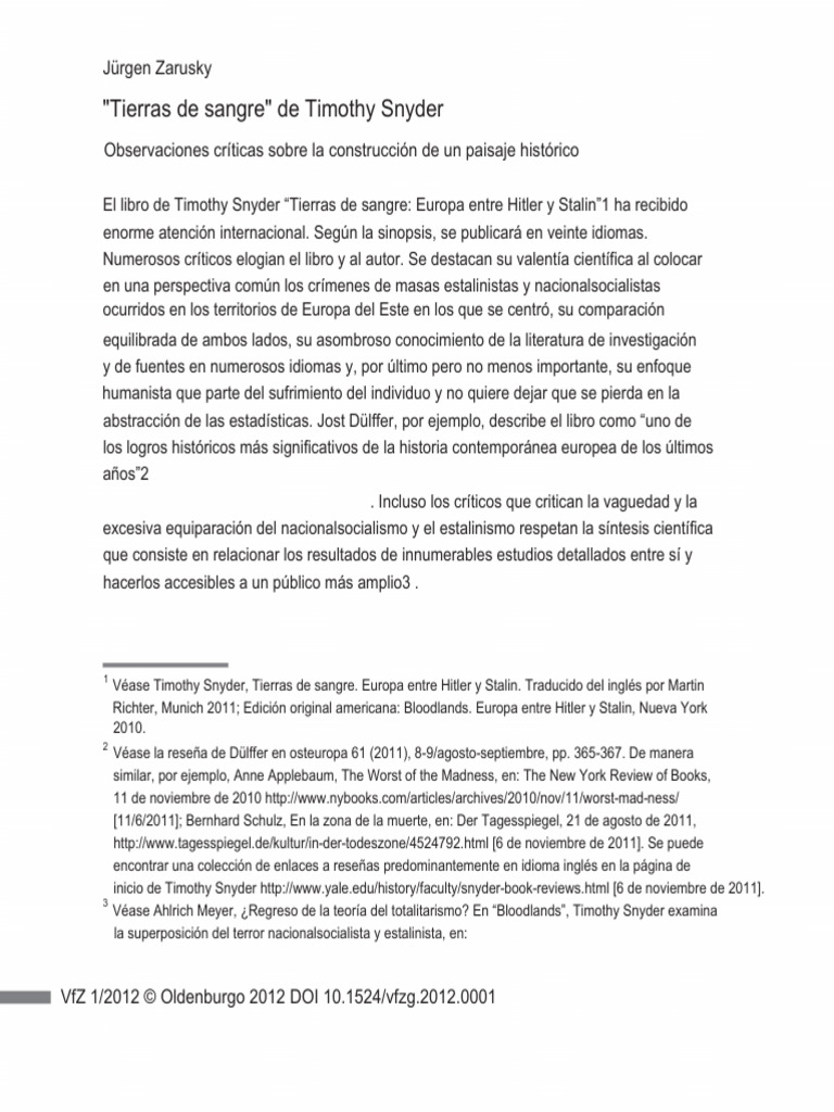 Zarusky Reviews Bloodlands | PDF | Joseph Stalin | El Holocausto