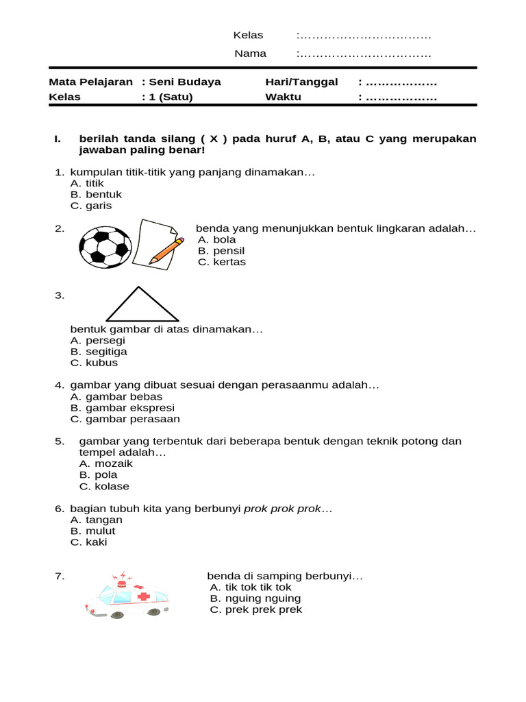 Sts SBDP Kelas 1 | PDF