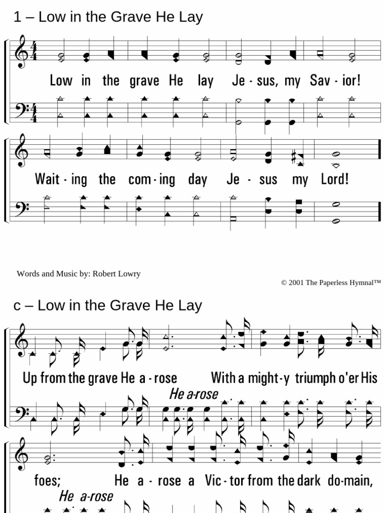 Low in The Grave He Lay | PDF