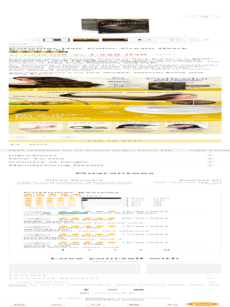 Cuticolor Dark Brown Hair Dye Review | PDF | Color | Hairdressing