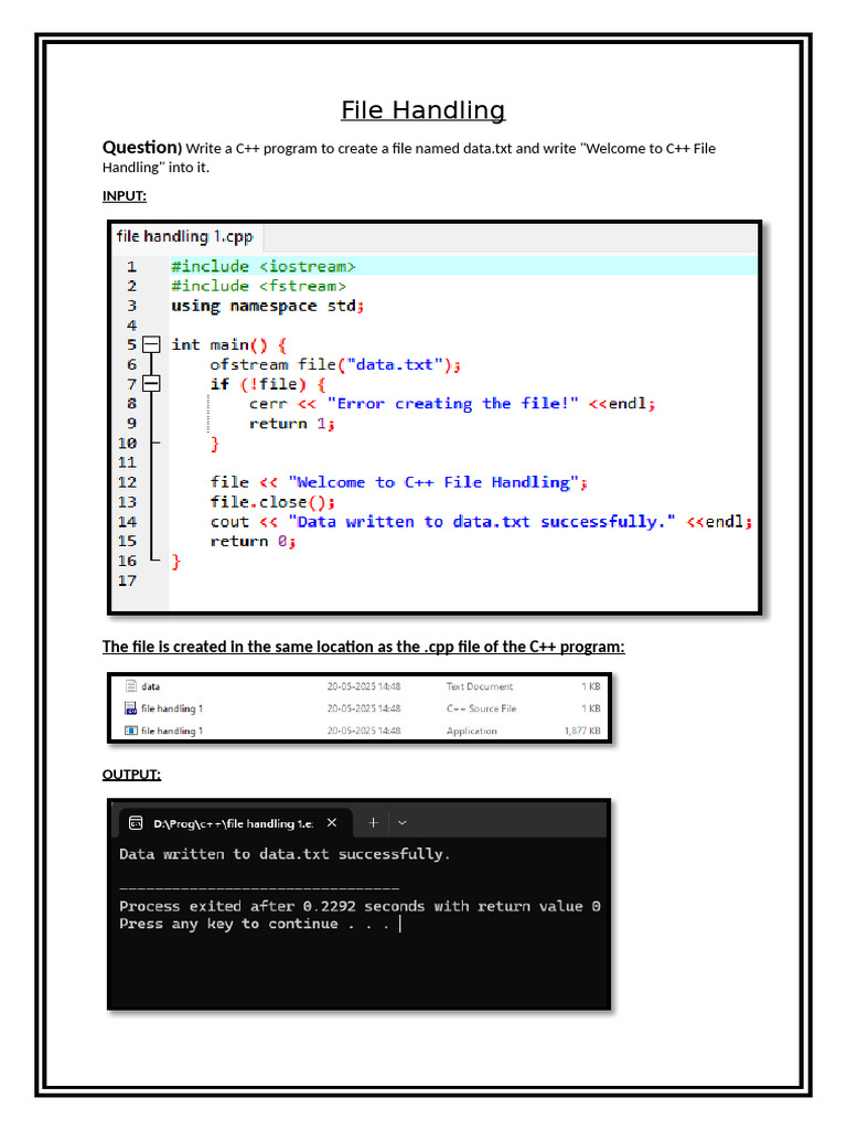 File Handling 1 | PDF