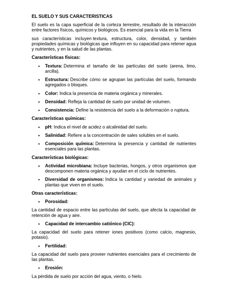 El Suelo y Sus Caracteristicas | PDF | Suelo | Ciencias de la Tierra