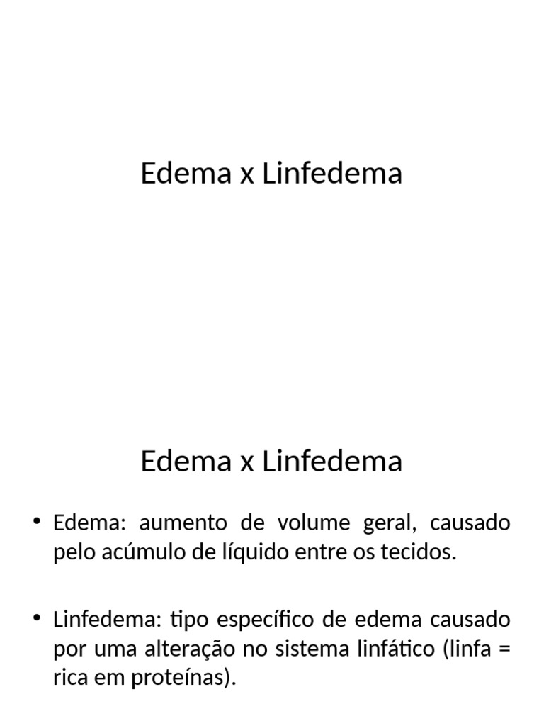 Edema X Linfedema | PDF