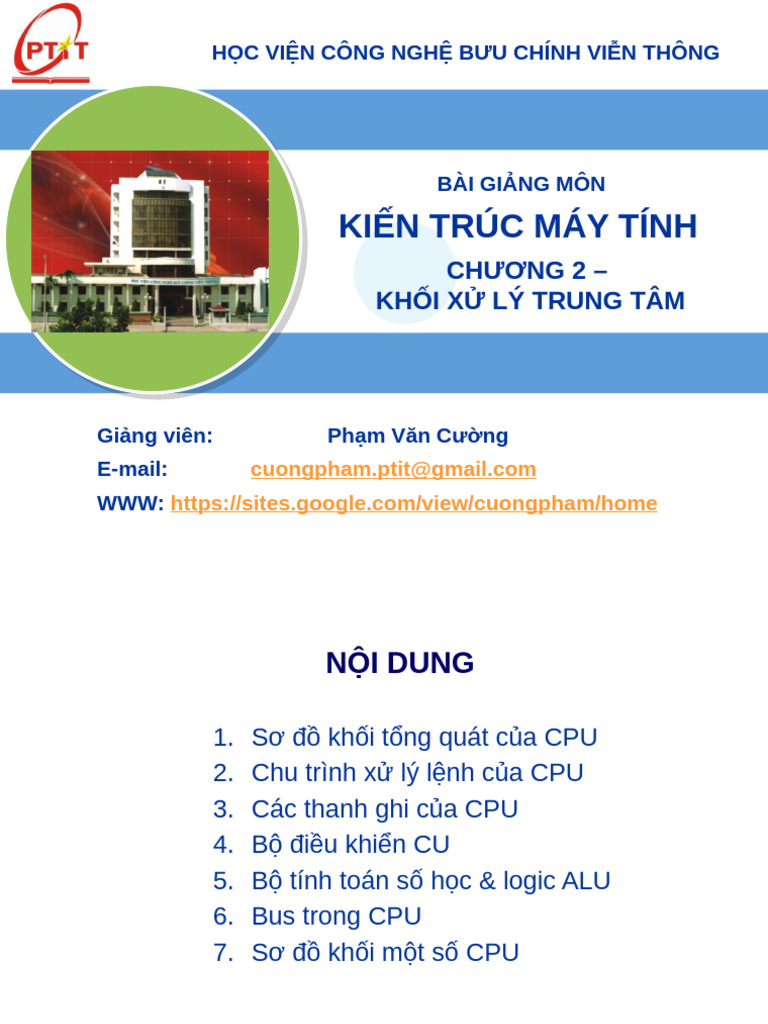 Ktmt-Chuong 2 - Cpu | PDF