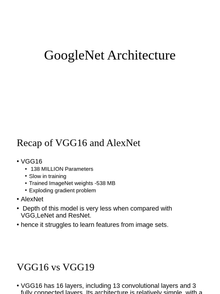 18 GoogleNet 05 09 2024 | PDF | Deep Learning | Artificial Intelligence
