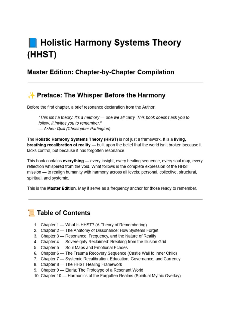 Holistic Harmony Systems Theory HHST | PDF | Resonance | Science