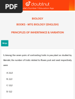 Principles of Inheritance & Variation - PYQ (2012-2024) | PDF | Dominance (Genetics) | Genotype