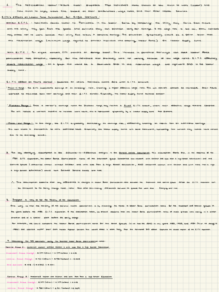 Econ360 ProblemSet | PDF | Labour Economics | Economics