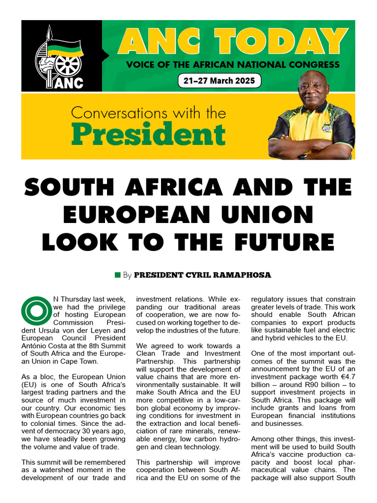 ANC Today 21 March 2025 Final | PDF | European Union | African National ...