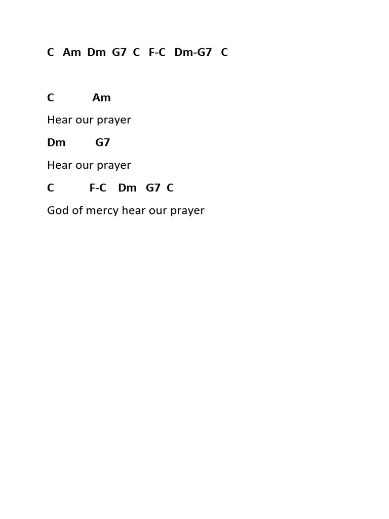 Hear Our Prayer | PDF