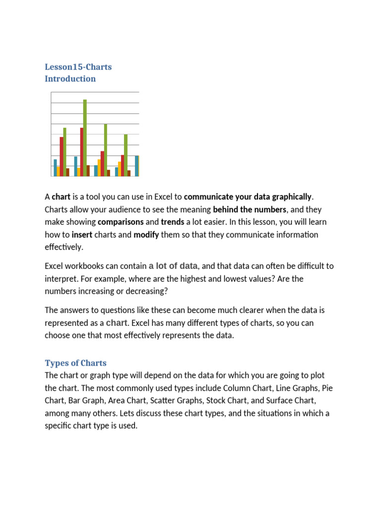 Types of Excel Charts Explained | PDF