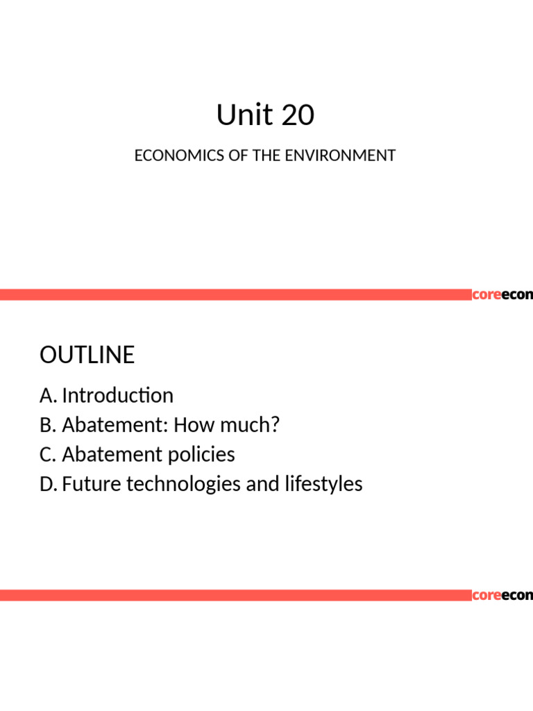 Unit 20 - Economics of The Environment - 1.0 | PDF | Emissions Trading ...