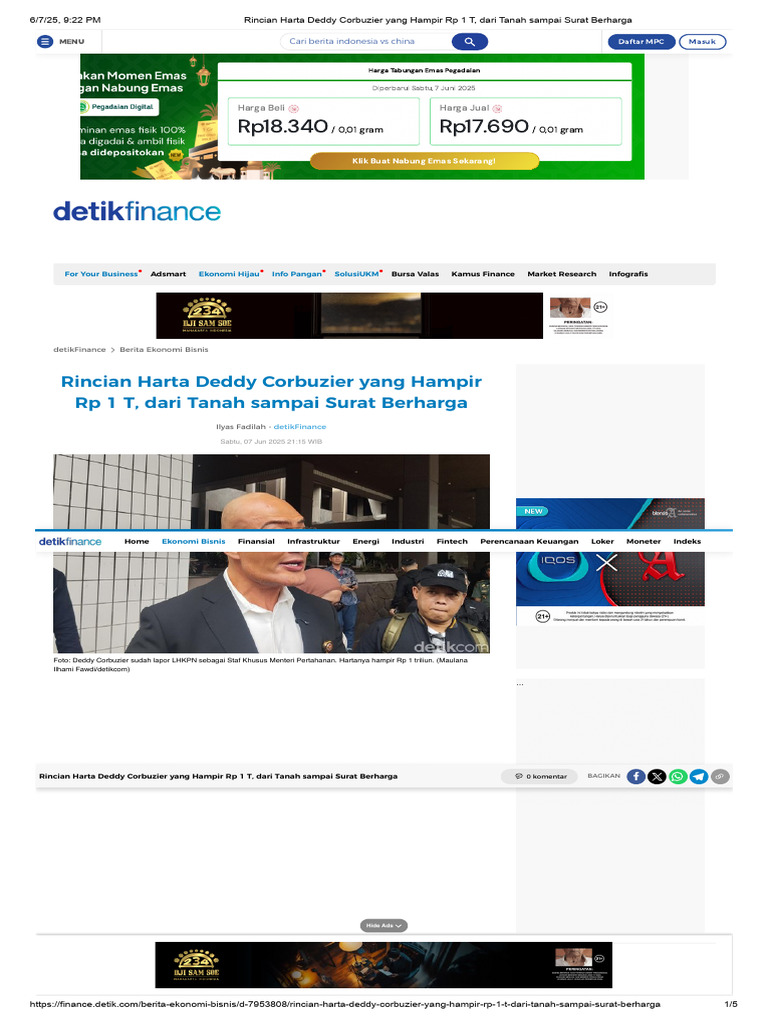 Rincian Harta Deddy Corbuzier | PDF