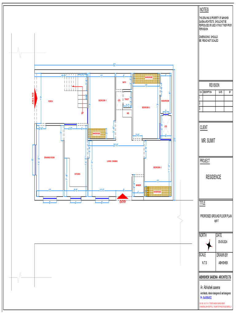 MR - Sumit Ground Floor Plan Opt 1 | PDF | Room | Interior Design