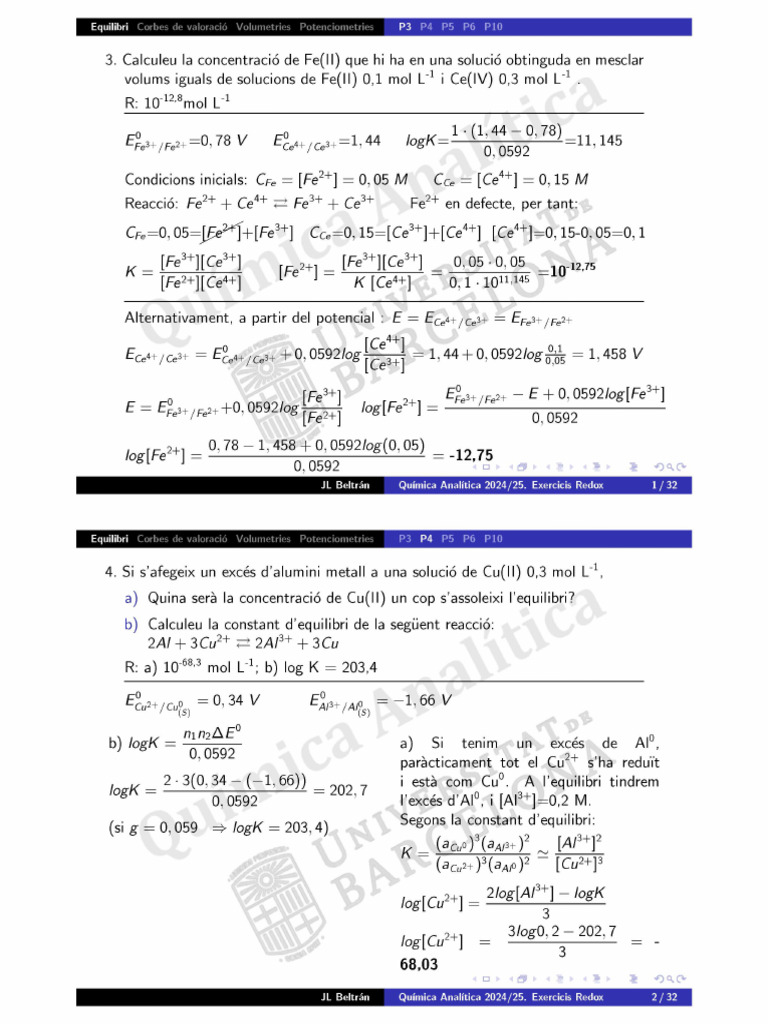 Exercicis Redox Resolts | PDF