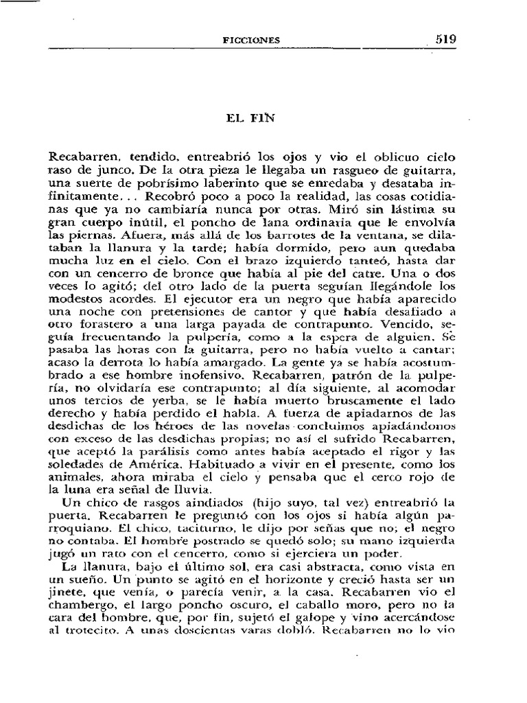 Borges, Jorge Luis, - El Fin - y - Biografía de Tadeo Isidro Cruz ...