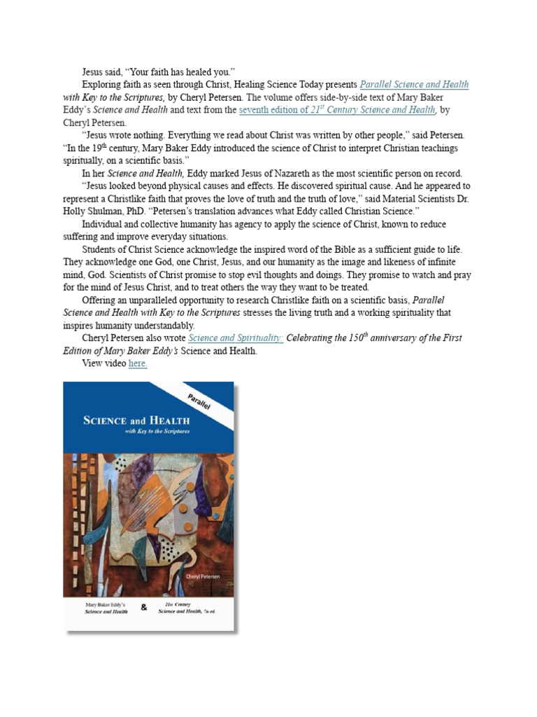 Author Expands Narrative of Faith and Christian Science | PDF