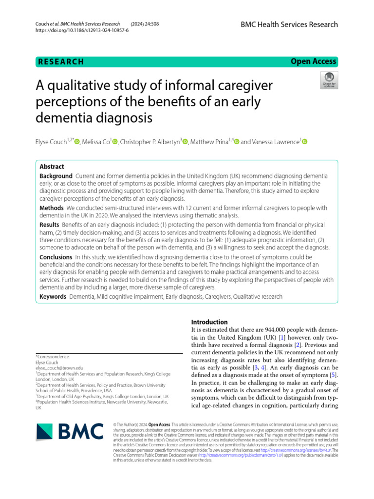 Couch Et Al. - 2024 - A Qualitative Study of Informal Caregiver ...