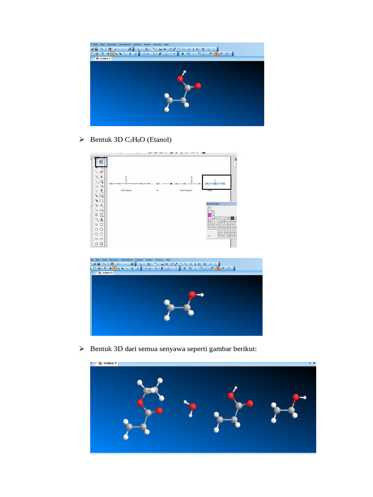 Bentuk 3D C2H6O | PDF