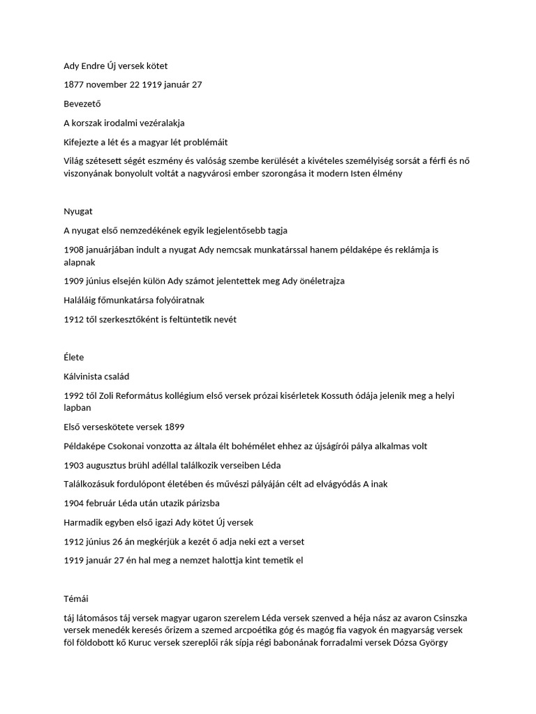 Ady Endre | PDF