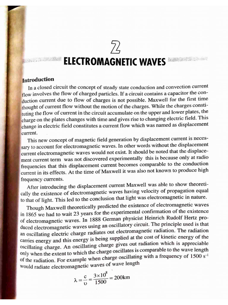 4th Sem Core Physics M2 Electromagnetic Wave Manjusha | PDF