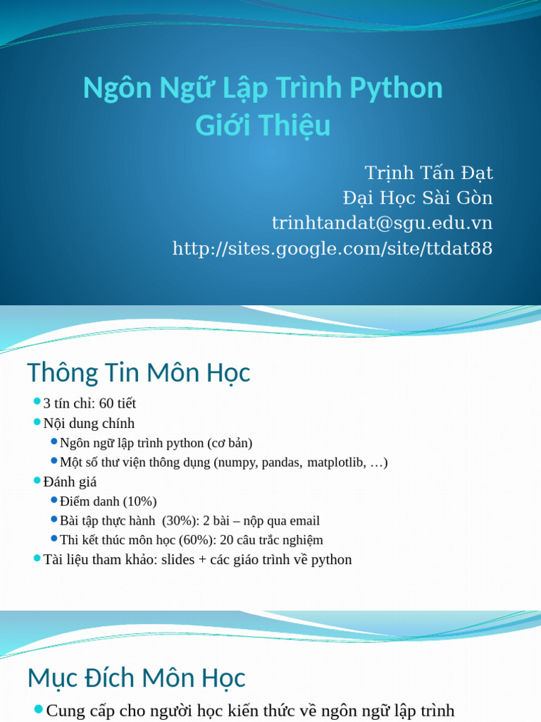 Python 1 Gioi Thieu | PDF