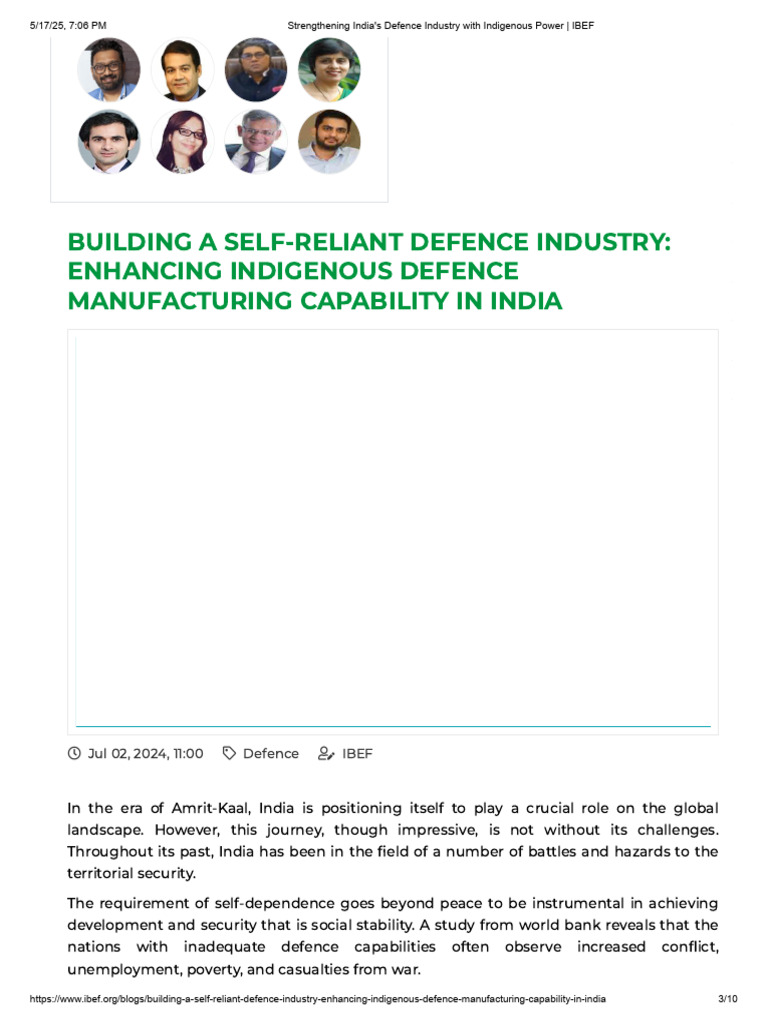 Strengthening India's Defence Industry With Indigenous Power - IBEF ...