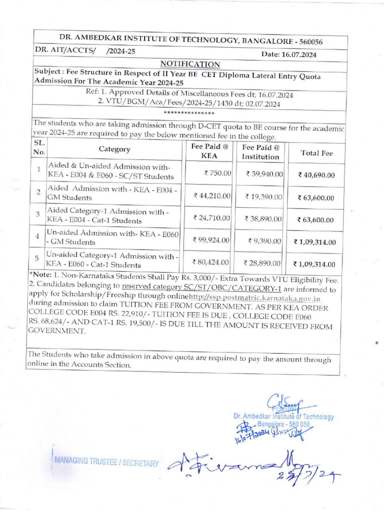 2nd Year Lateral Entry 2024-25 | PDF